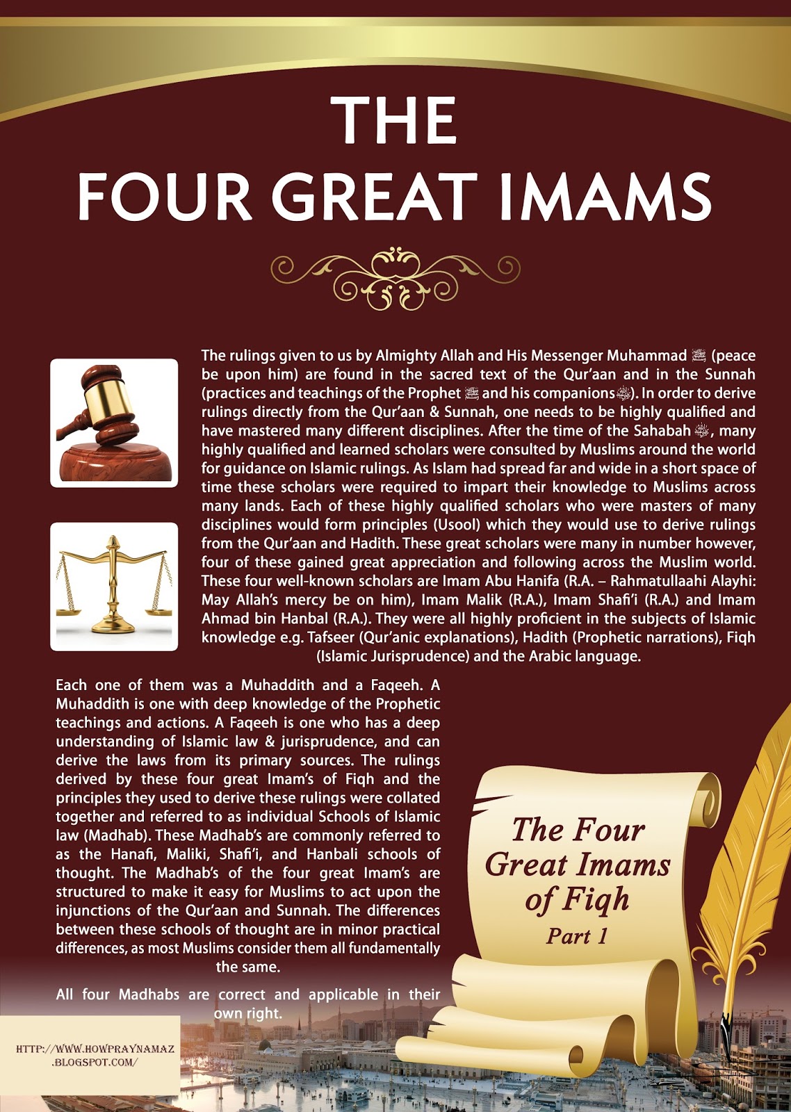 The Four Great Imams Of Fiqh | How To Pray Namaz