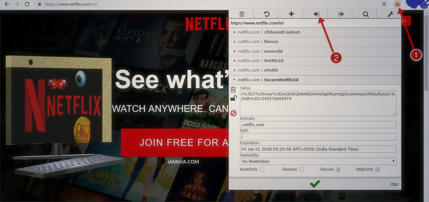 File Cookie Netflix