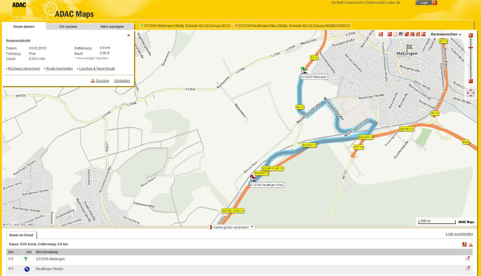 Deutschlandkarte blog: Routenplaner TEST (2): Sind Routenplaner aktuell ...