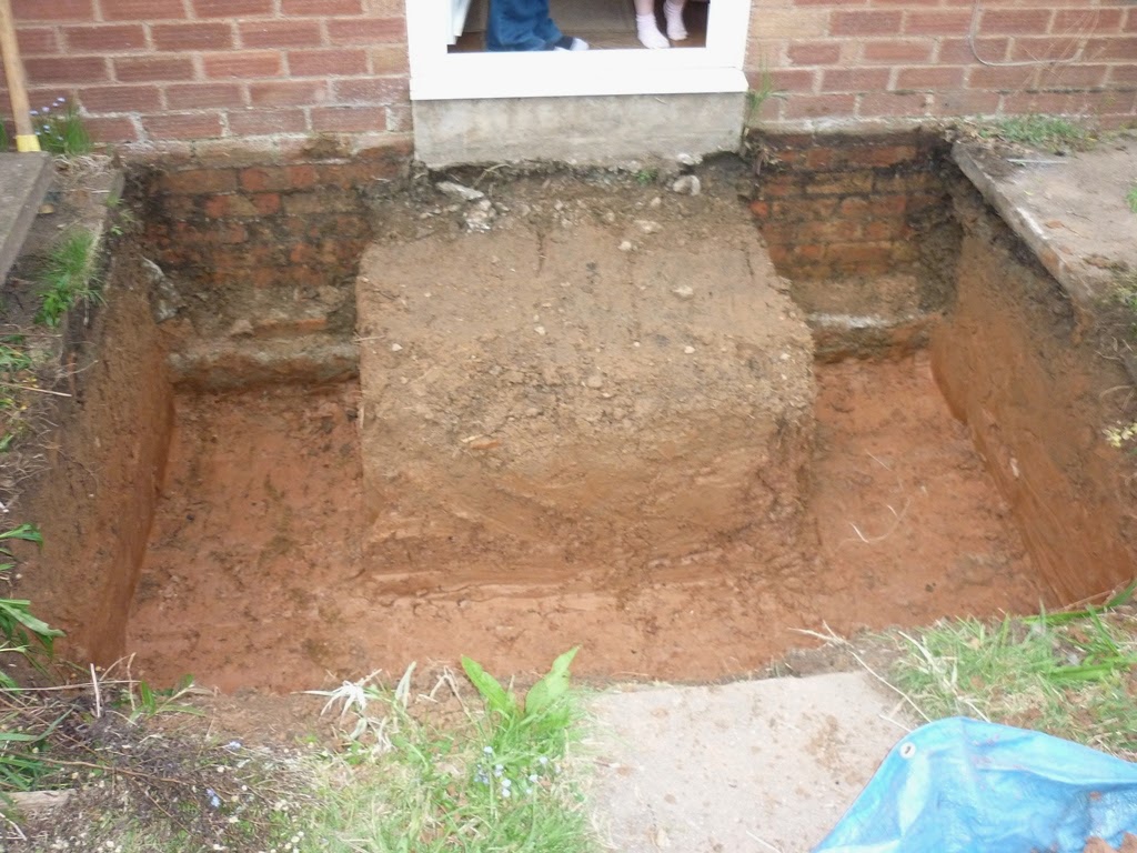 An English Homestead: Porch Footings And Digger Work