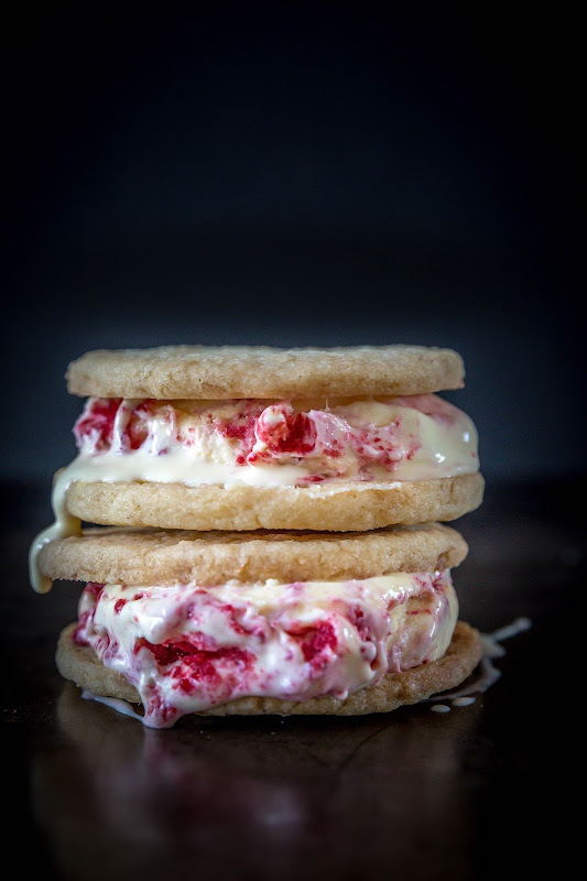 Milk and Honey: Raspberry Ripple Ice Cream Sandwiches