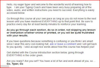 Living Life: Hour By Hour: Review: The Typing Coach Online Typing Course