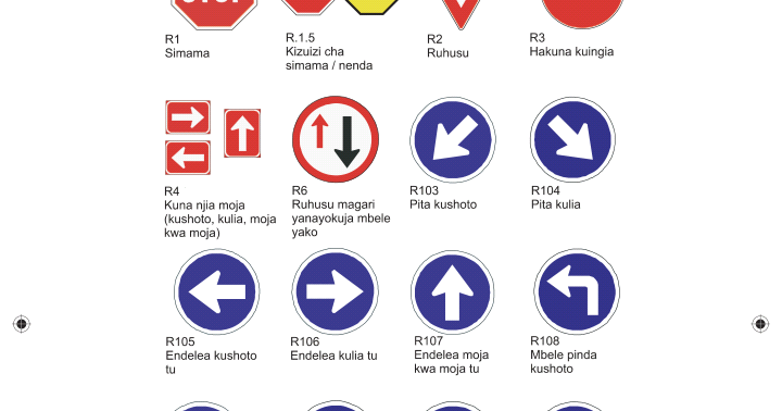 ZIJUE ALAMA ZA BARABARANI PAMOJA NA MATUMIZI YAKE | MALUNDE 1 BLOG