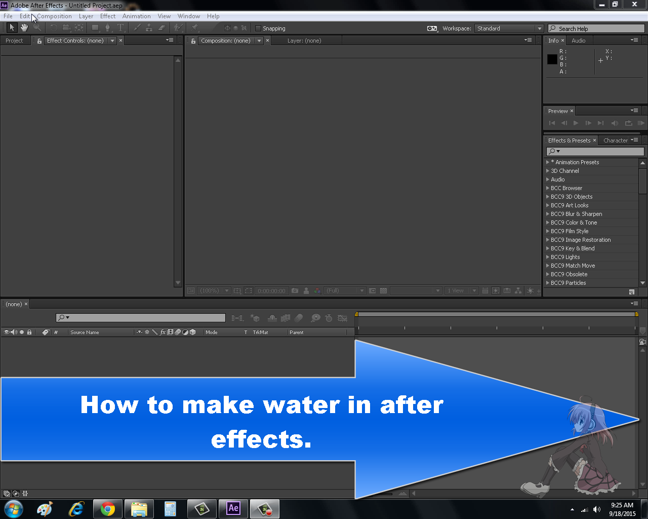 How to make a water in adobe after effects cc.