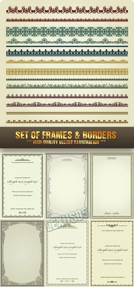 Quality Graphic Resources: Set Of Frames and Borders - Vector Stock