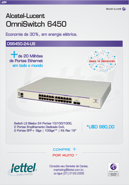 LETTEL DISTRIBUIDORA: Alcatel-Lucent OmniSwitch 6450 - Imperdível