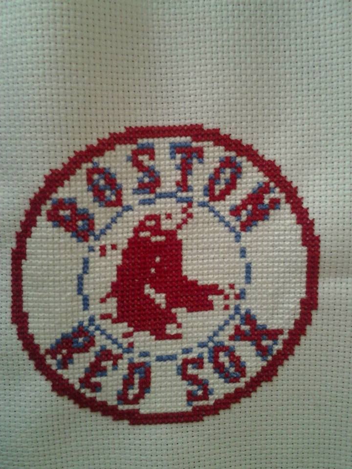 EASY PATTERNS: Boston Red Sox cross-stitch pattern