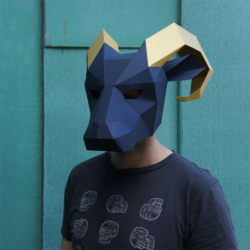 My Owl Barn: Geometric Paper Masks That You Can Make At Home