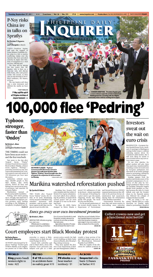 The Inquirer Front Page