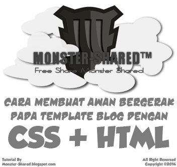 Membuat CSS + HTML Awan Bergerak Dinamis ~ Males Banget