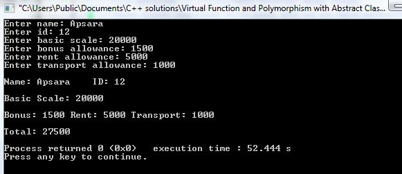 Education for ALL: C++ program to illustrate Virtual Base Class