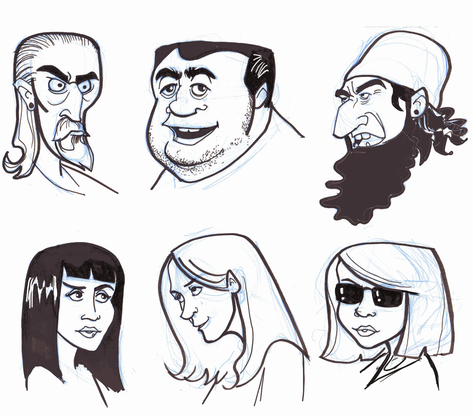 Joe Pearman Art: Cartoon faces week 11