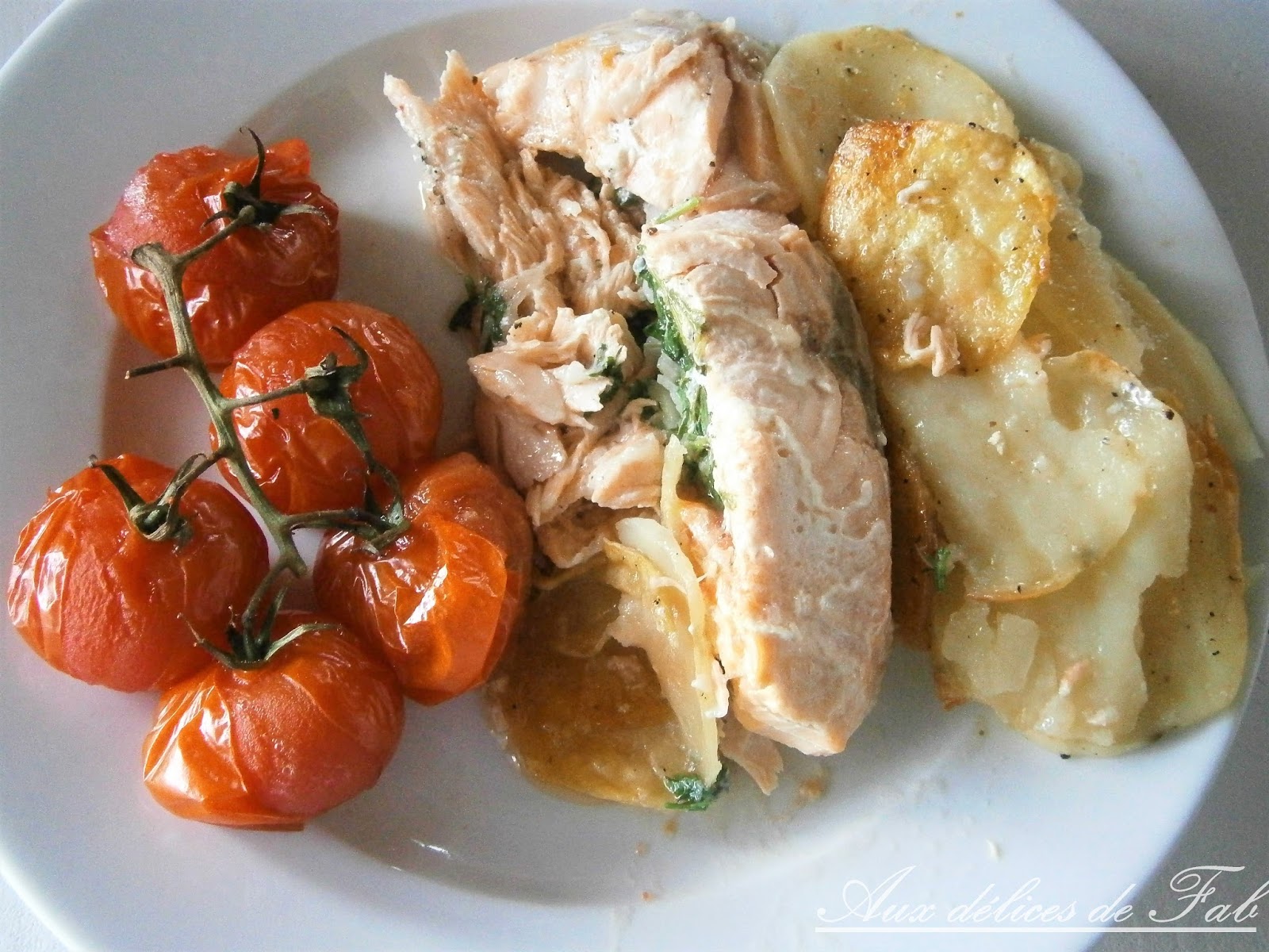 Aux délices de Fab: Saumon rôti en écailles de poisson