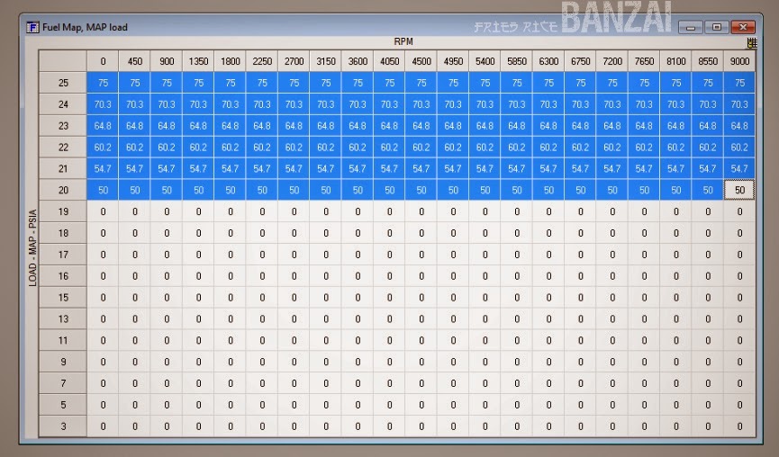 Fried Rice BANZAI: Tuning: AEM FIC Fuel Map Steps!