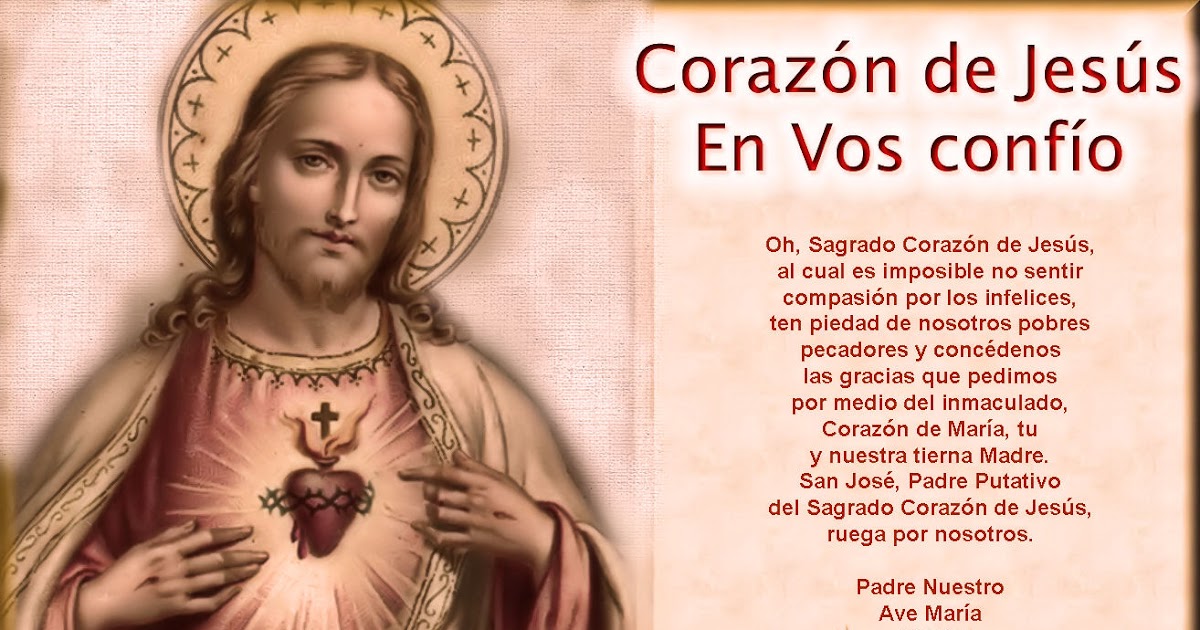 Corazón de Jesús en Vos Confío: Oración al Corazón de Jesús
