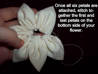 Lots of little ladies: Layered Fabric Flower Tutorial