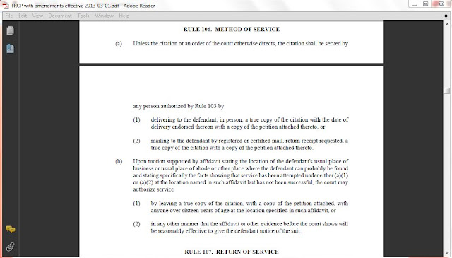 Consumer Debt Litigation (mostly Texas): Substituted Service as ...