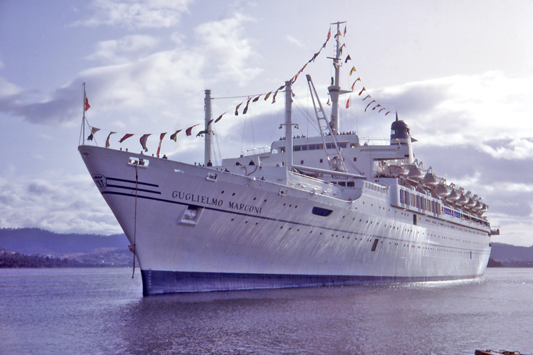 S.S. "GUGLIELMO MARCONI": "GUGLIELMO MARCONI" at Hobart for the first time
