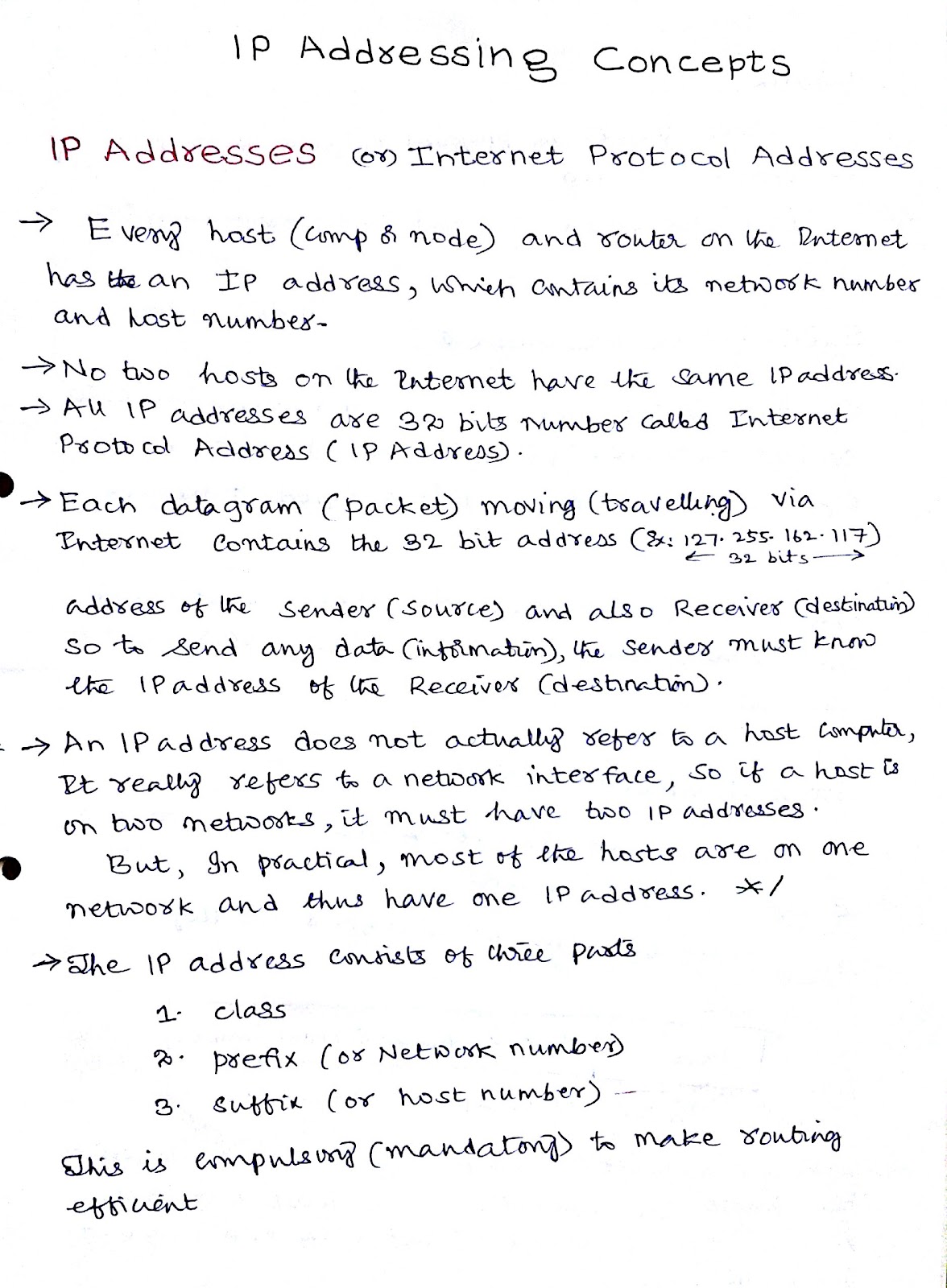 Networking(DCCN): IP ADDRESSING CONCEPTS