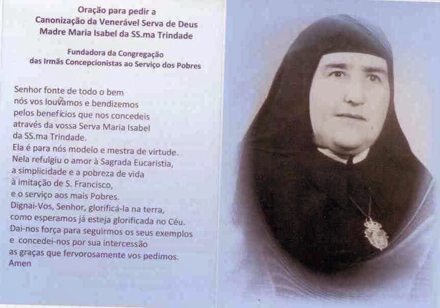arocoutinhoviana: A Venerável SERVA de DEUS Madre Maria Isabel da ...