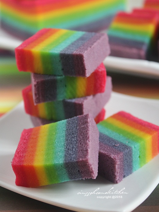 KEK LAPIS RAINBOW CHEESE - Singgahsana Kitchen