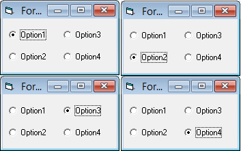VB6: Option Button Control