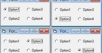 VB6: Option Button Control