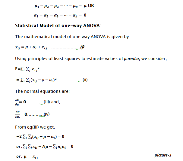 question answers: Explain One-way ANOVA( single factor, one way ...