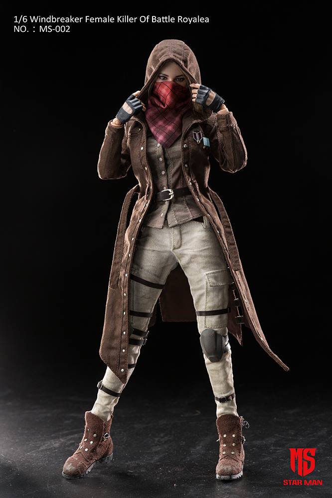 Star Man Action figure Windbreaker Female Killer Gloved hands x4-1//6 Scale