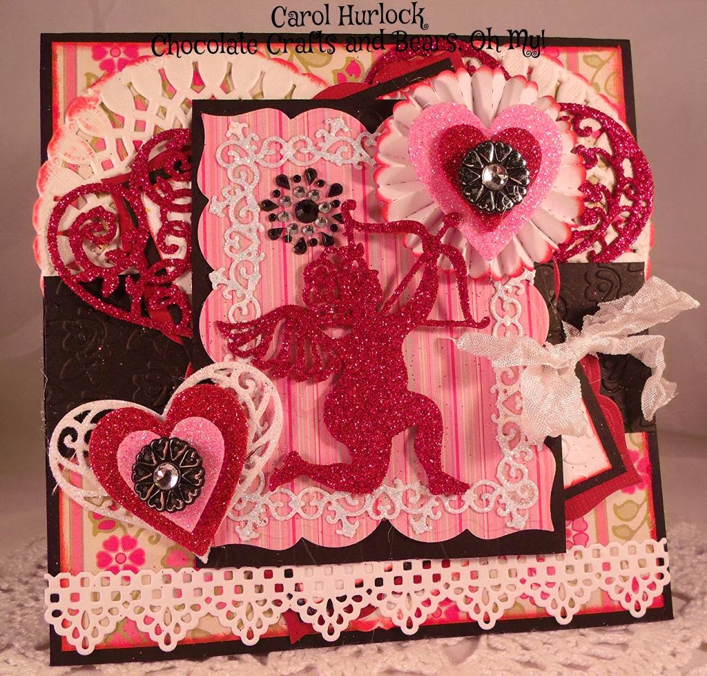 Chocolate Crafts and Bears, Oh My: CottageCutz Cupid Card