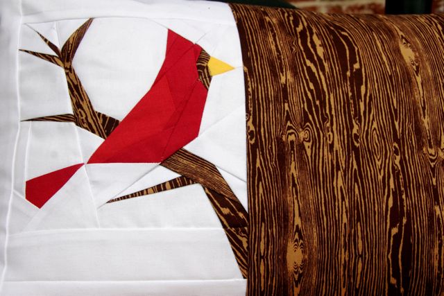 P A J A M A M A M A || A DIY & Homeschool Blog: Finished Cardinal Pillow