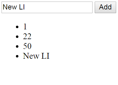 Javascript Add LI To UL - C#, JAVA,PHP, Programming ,Source Code
