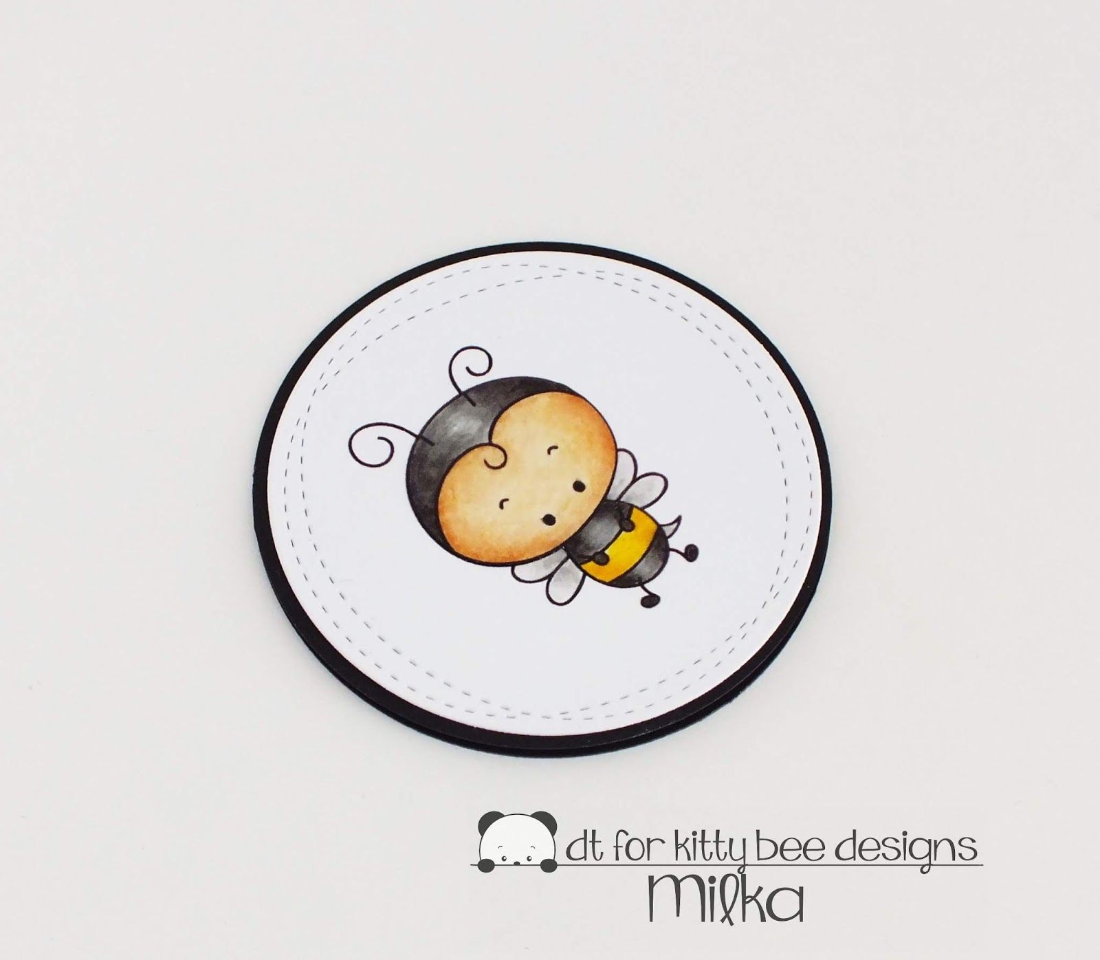 Crafty Milka: Bumblebee Circle Card (Kitty Bee Designs Spotlight)