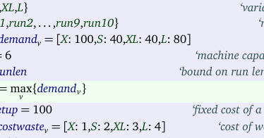 Yet Another Math Programming Consultant: A production scheduling problem