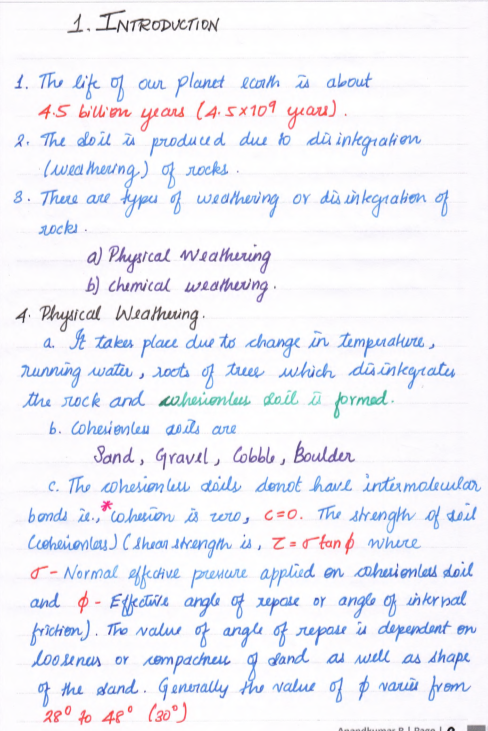 2019|Sri Krishna Institute Geotechnical Engineering Handwritten ...