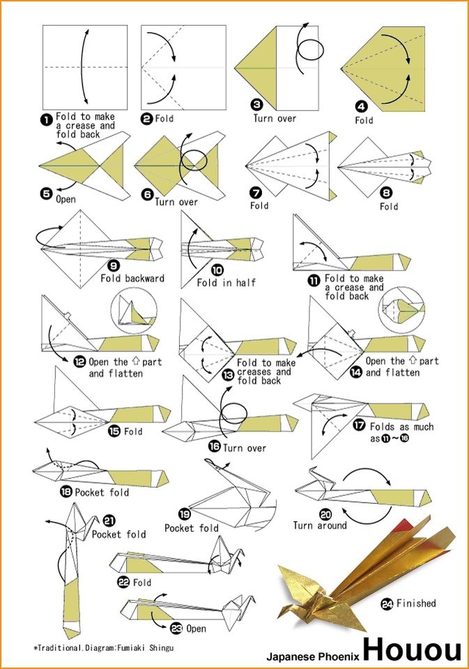 JHOLANDA ORIGAMI: Fênix Japonesa