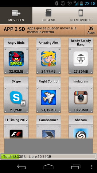App2SD (AppMgr): mueve apps a la SD y libera memoria interna en Android