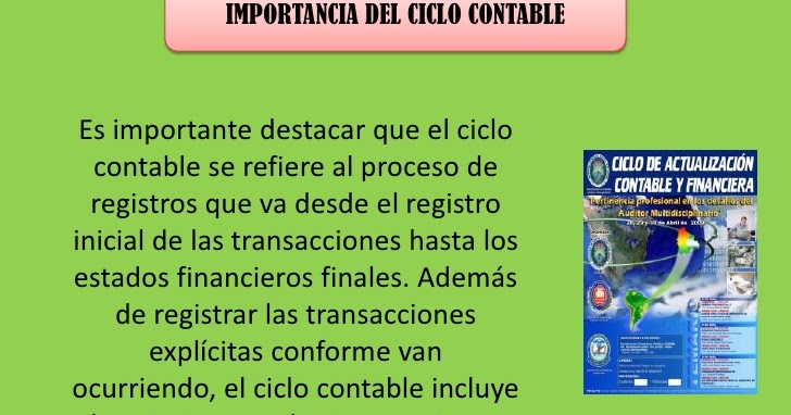 CICLO CONTABLE: LA IMPORTANCIA DEL CICLO CONTABLE