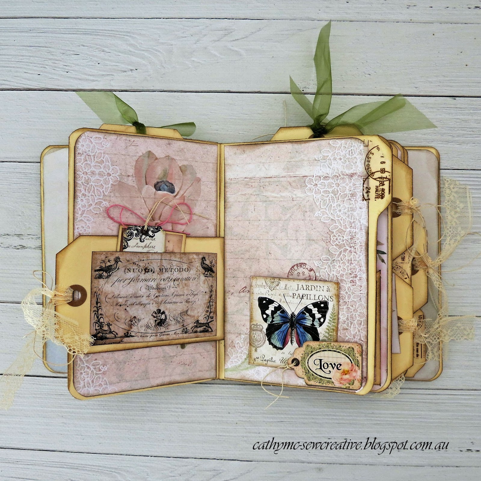 Sew Creative: Shabby Chic File Folder Mini Album
