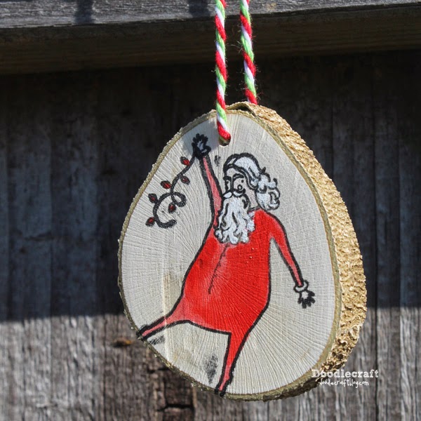 Stampin' Up Visions of Santa Wood Slice Ornaments!