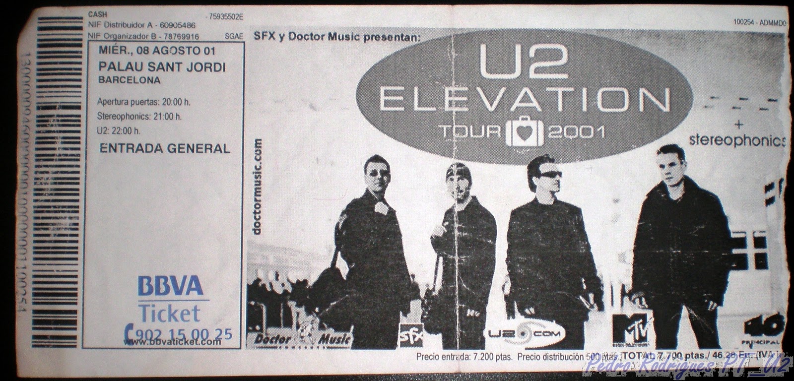 U2myworld: U2 ELEVATION TOUR BARCELONA 08-08-2001