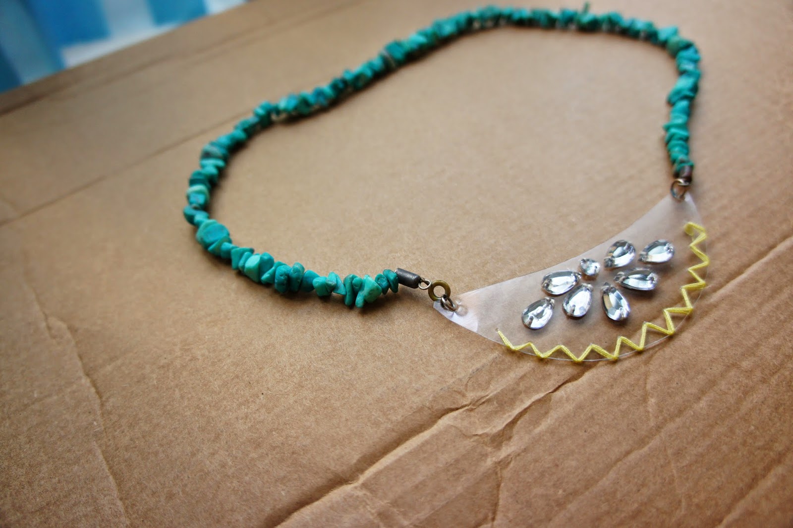 Re-making !!: EASY PVC-RHINESTONES NECKLACE