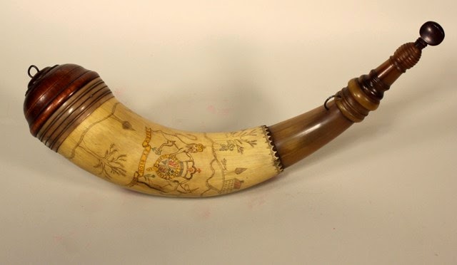 Contemporary Makers: Engraved Early Philadelphia Powder Horn by Art DeCamp