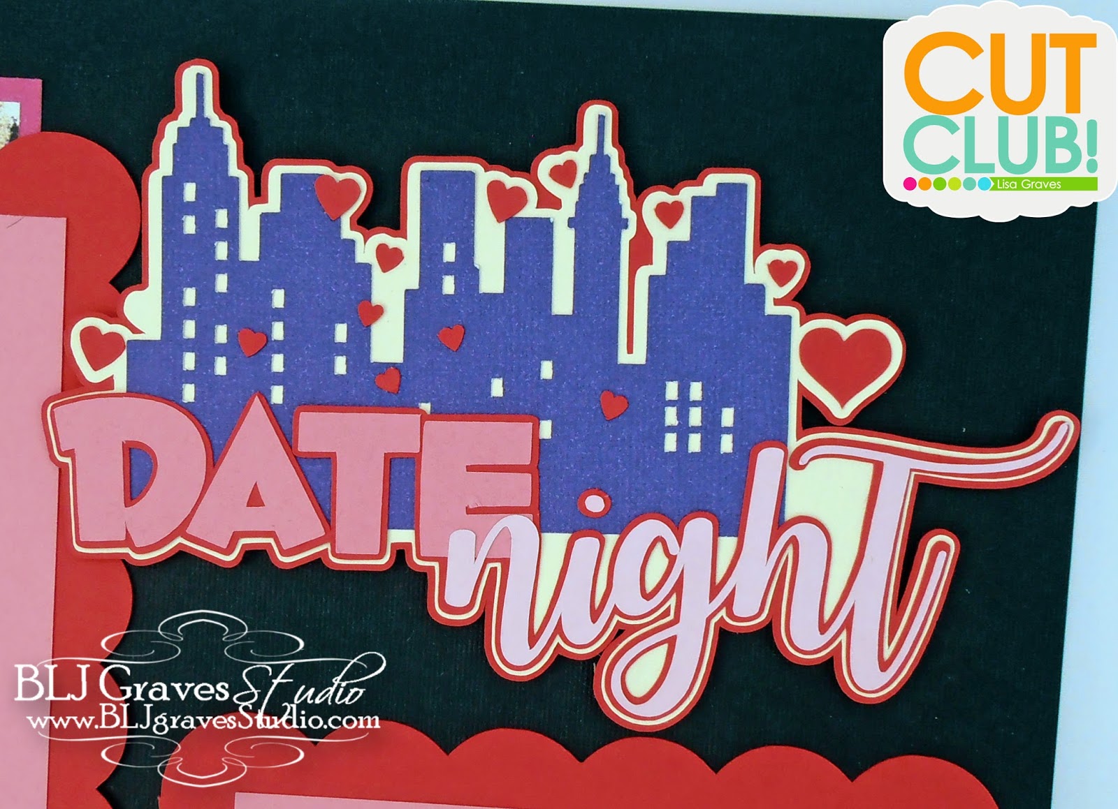 SVGCutClub: Date Night Scrapbook Layout