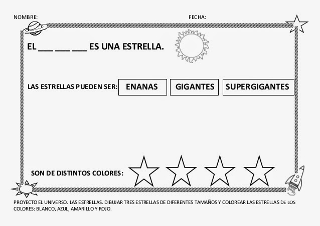 BLOG DE PLÁSTICA Y MANUALIDADES EN PRIMARIA.: LAS ESTRELLAS