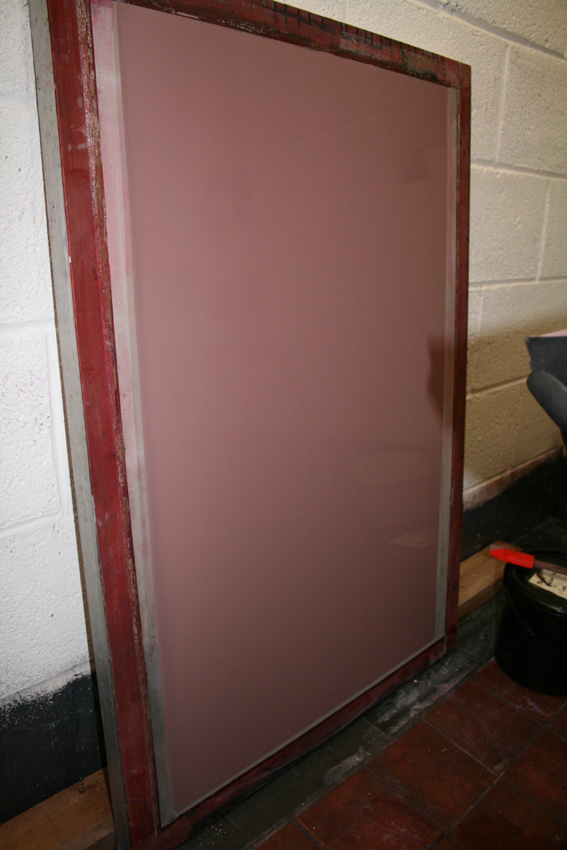 Exposed: Coating a screen.