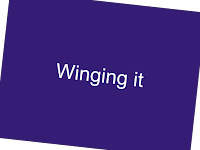 almir's corner - blog -: Winging it — People who master it make you ...