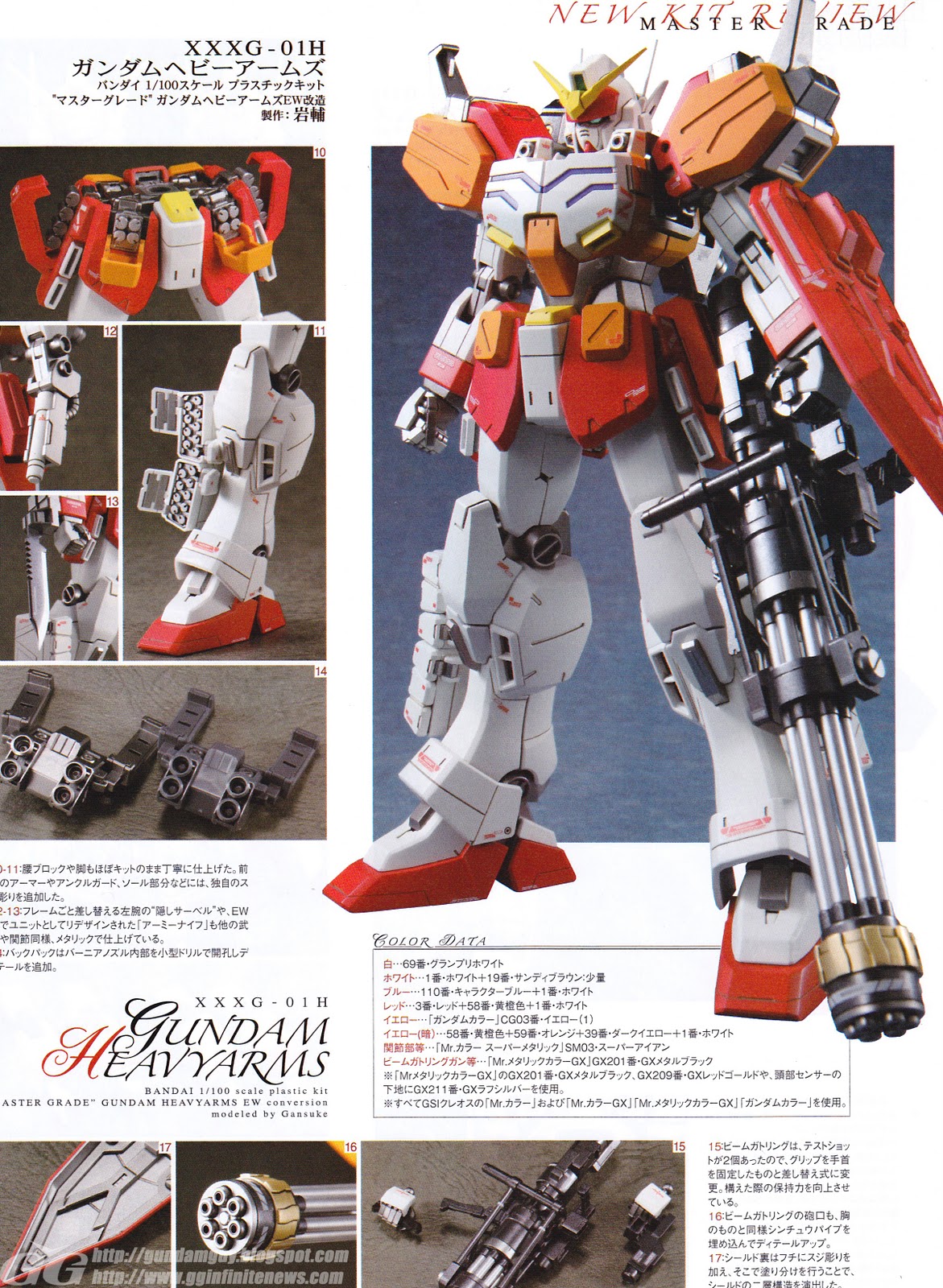MG 1/100 Gundam Heavy Arms EW Ver. & OVA Colors ~ Piercing the Plastics!