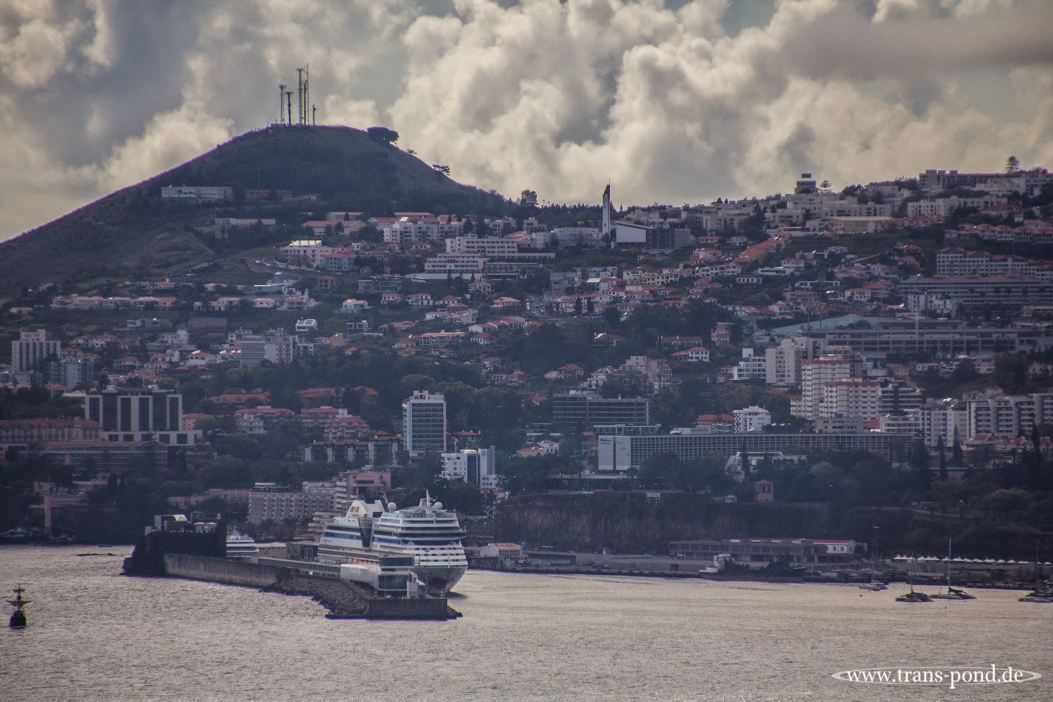 Trans Pond: Funchal in the hazy evening