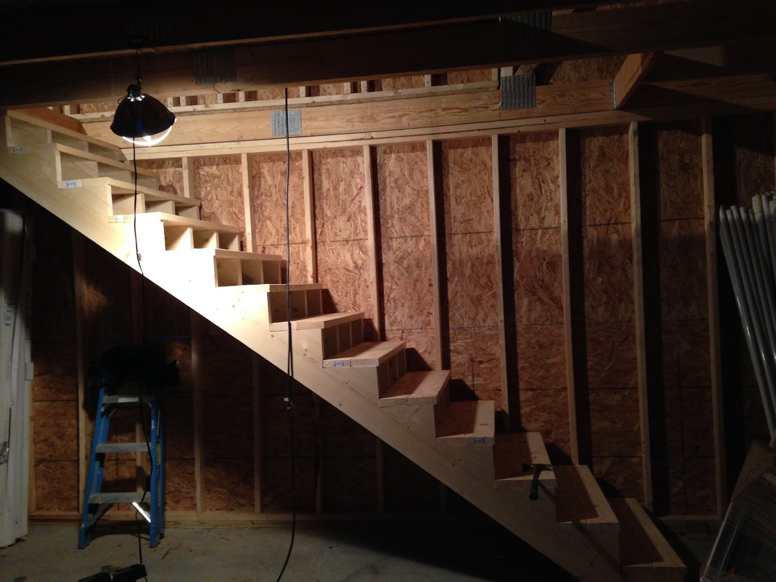 The DuBois First Day Cottage: 2015-03-10 Garage Stairs